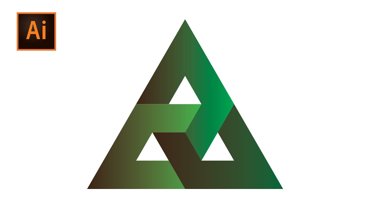 Triangular Logo Design || Adobe Illustrator Triangular Logo Design ...