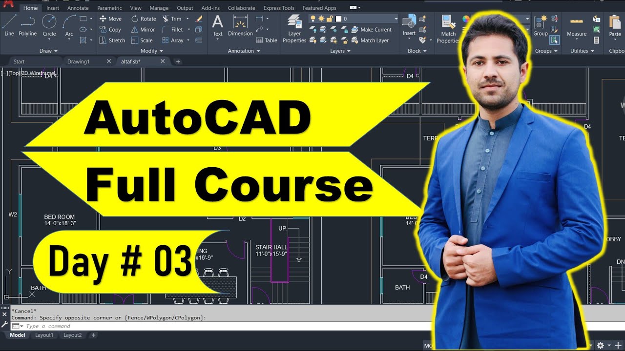 (Complete) AutoCAD course | day 3 | AutoCAD full course - YouTube