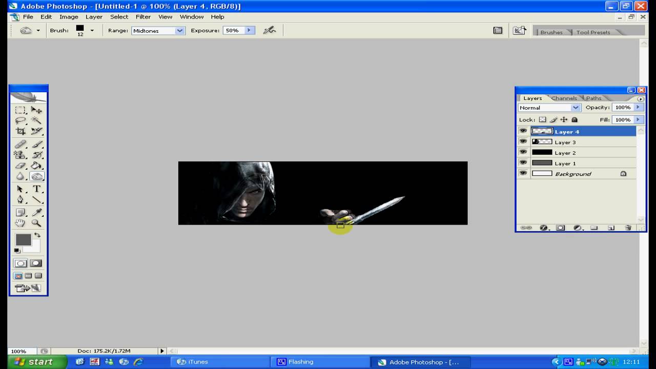 Photoshop CS2 - Creating a Forum Signature - YouTube