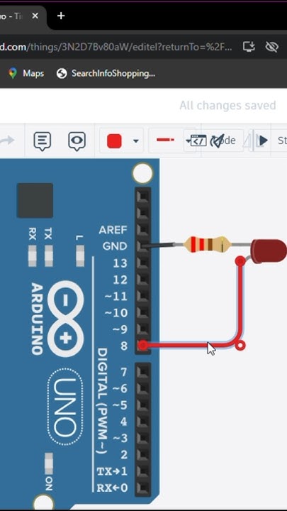 Tinker CAD Blink Experiment Simulation #shorts #electricedison #tinkercad #blink #arduino #led ...