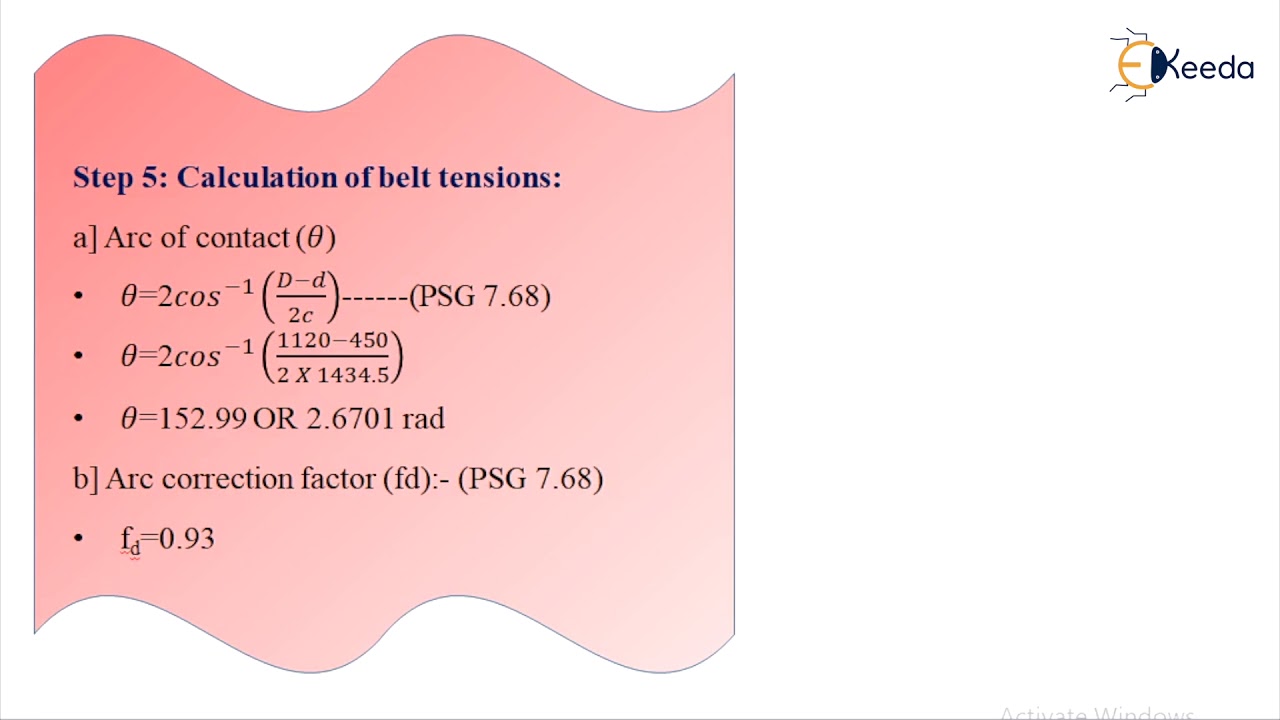 Design of V Belts - Design and Selection of Belt and Design of Flywheel ...