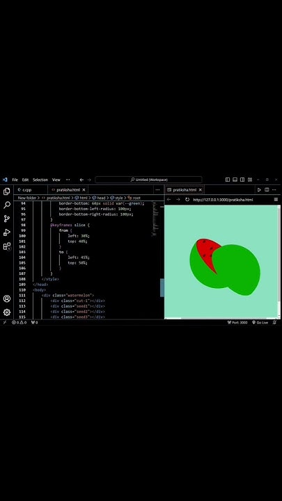Watermelon 🍉 Using Html Coding Code Html Cs Css Codes Trending Viral Engineering