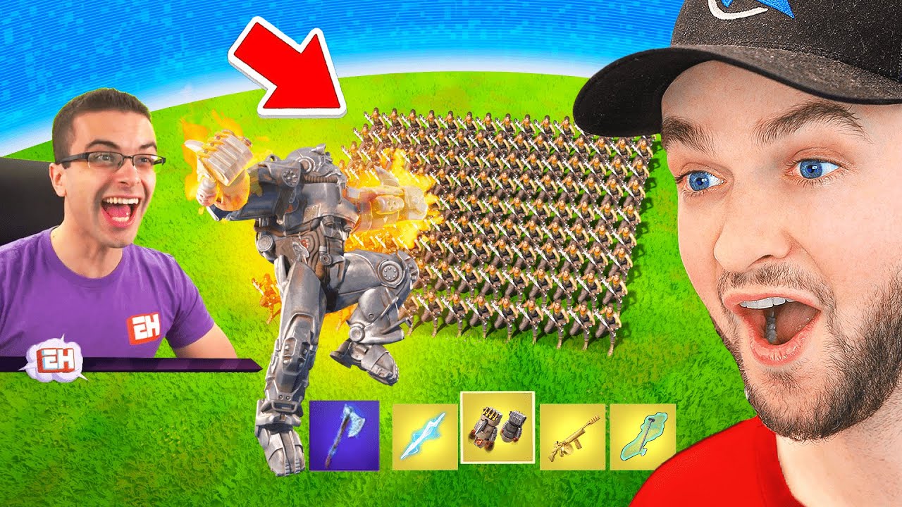 Every Fortnite Mythic vs 100 Players! - YouTube