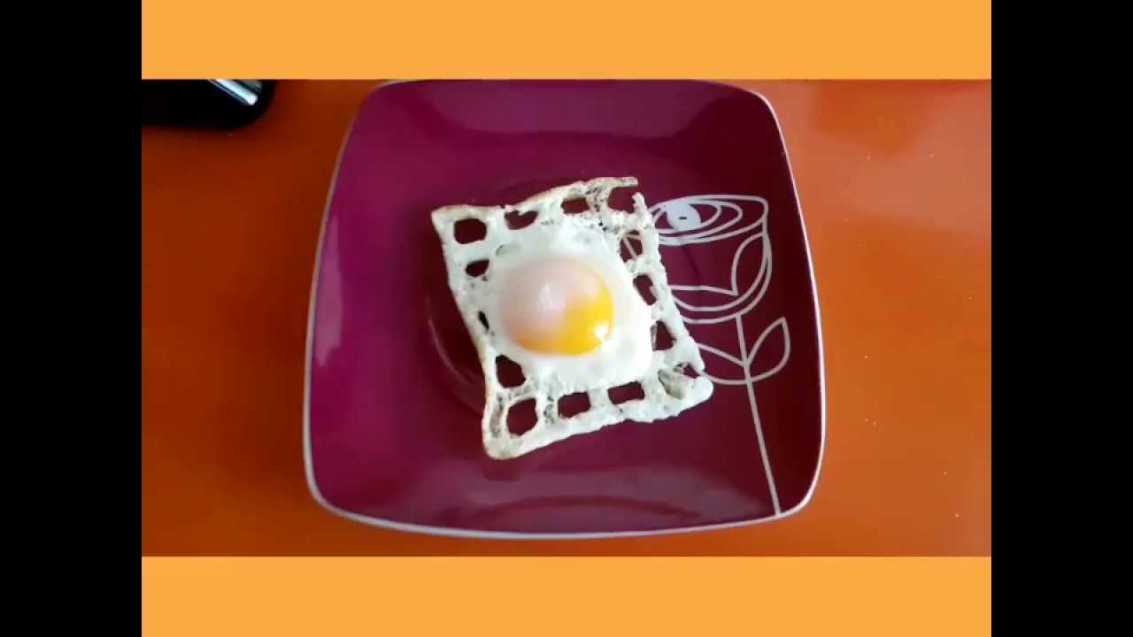 Hacemos huevo frito hecho en una gofrera Recetas con una gofrera - YouTube