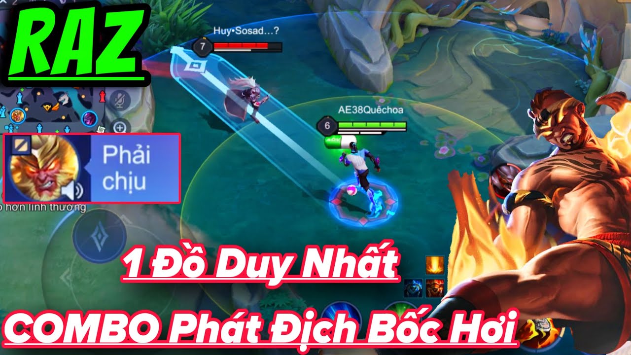 RAZ Chỉ 1 Đồ Duy Nhất COMBO Địch Bay Màu Không Kịp Dùng Chiêu 1 Đá ...