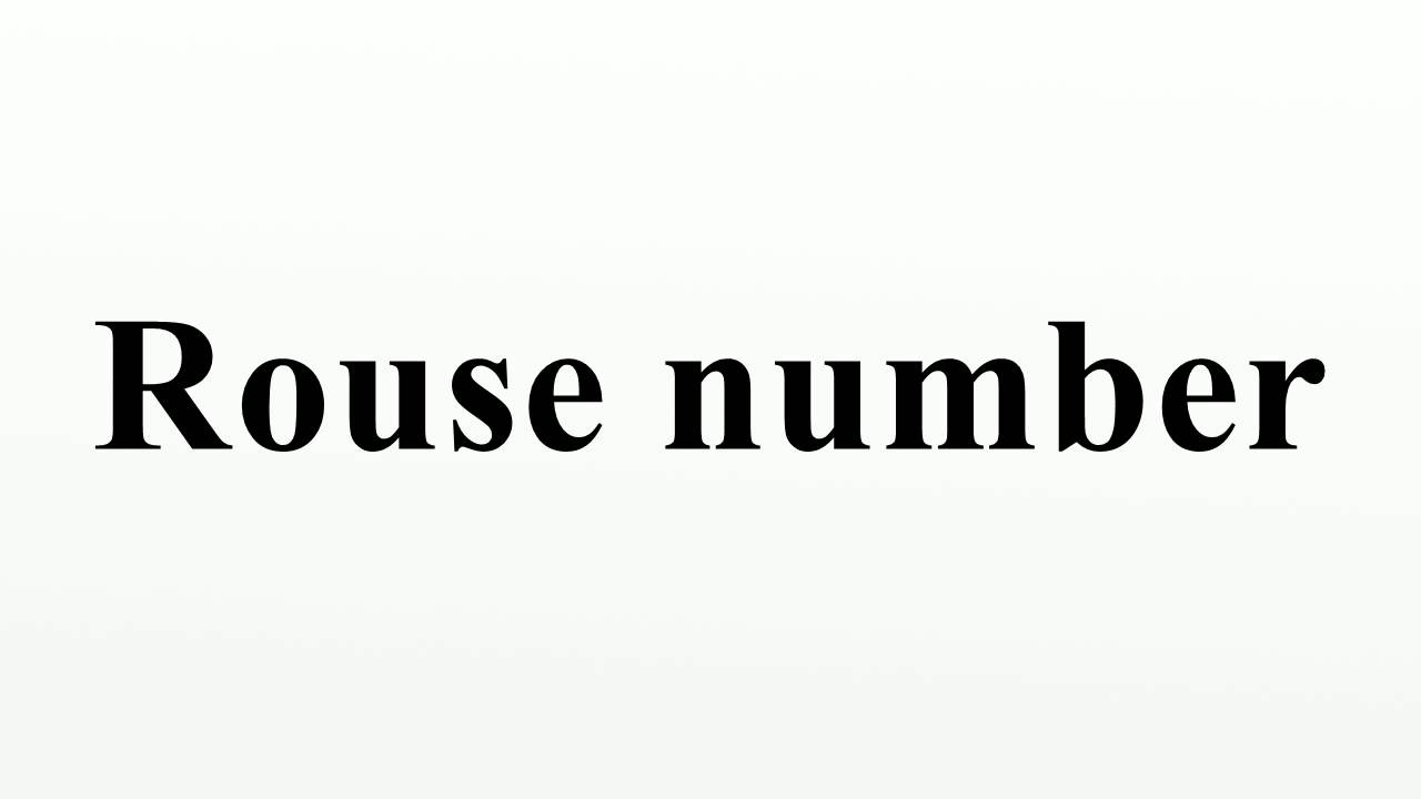 Rouse Number YouTube rouse-number-youtube