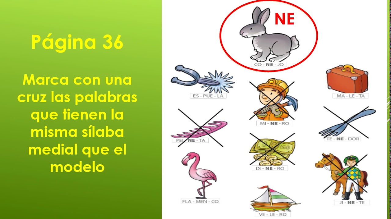 SILABA MEDIAL Solución Libro JCS 2 Páginas 35, 36, 37 y 38 - YouTube