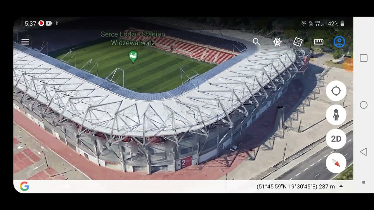 widzew Lodz fc stadium \ poland stadiums \ google earth 3D maps - YouTube