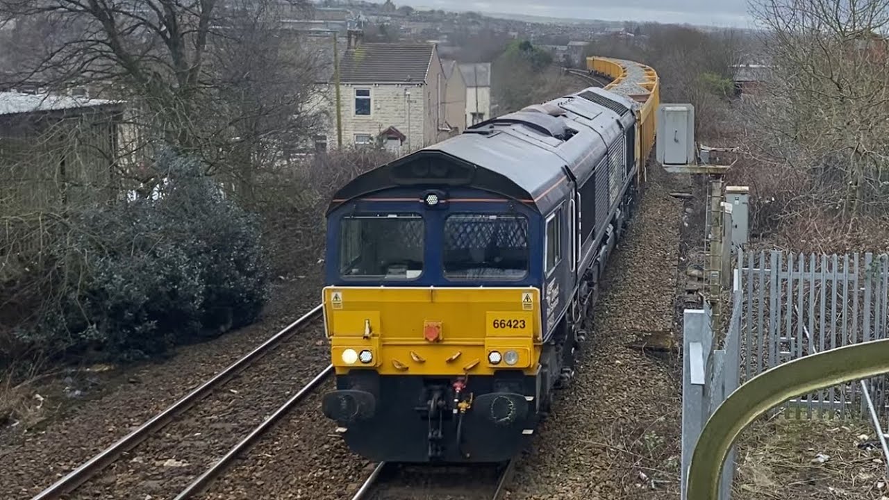 6E73 Shap Summit Quarry to Doncaster Up Decoy 66423 Accrington - YouTube