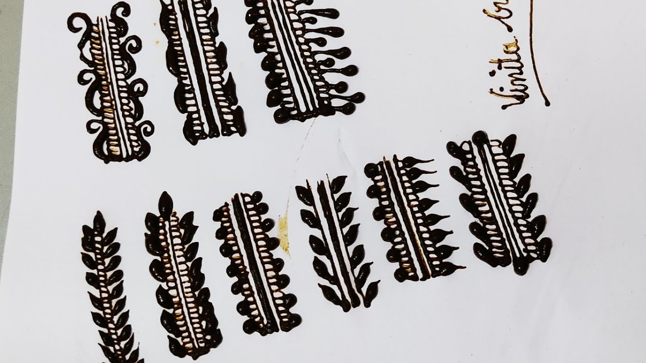 basic mehndi lines for beginners ll mehndi class ll vinitacreations ...
