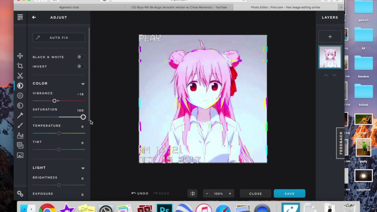 How to make a VHS photoshop filter~~ - YouTube