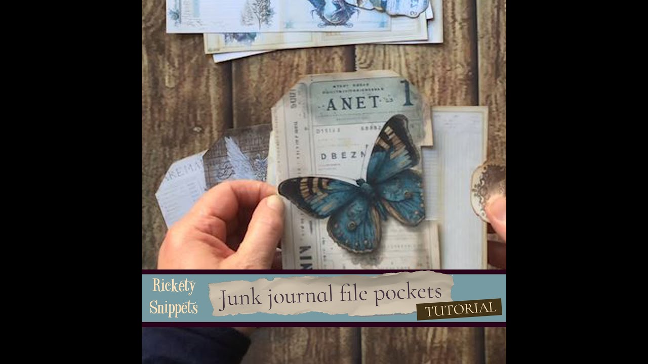 🍄 Junk Journal tutorial: Making grungy junk journal pockets 🍄 - YouTube
