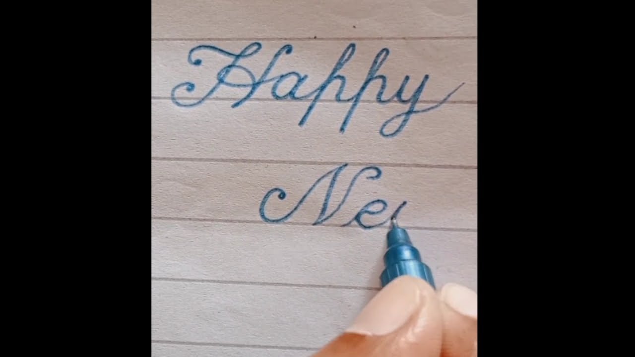 Happy new year 2023 | Cursive writing happy new year - YouTube