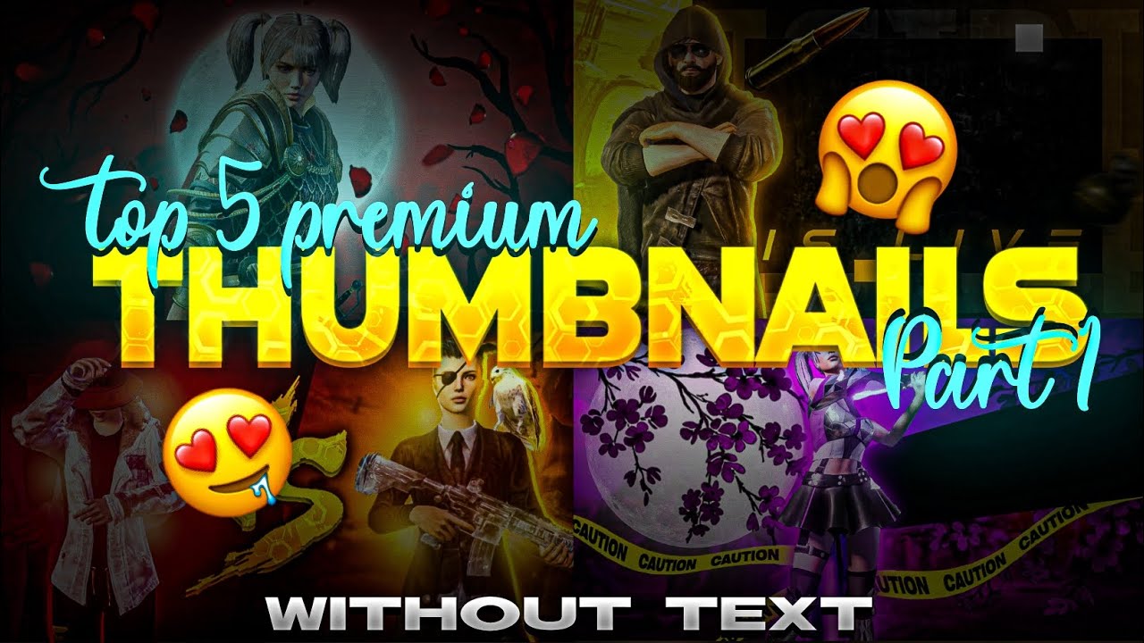Top 5 Premium Thumbnail Part:-1 | Free To Use Thumbnail Without Text ...