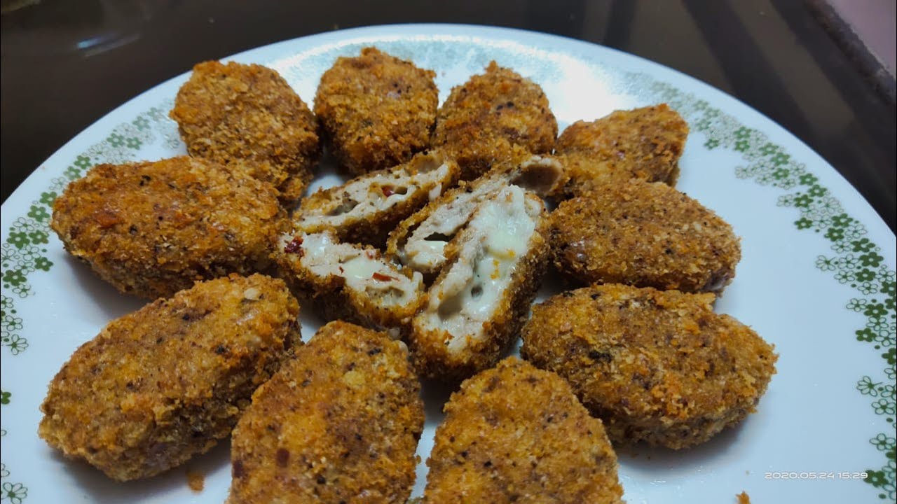 Cheesy Chicken Nuggets - YouTube