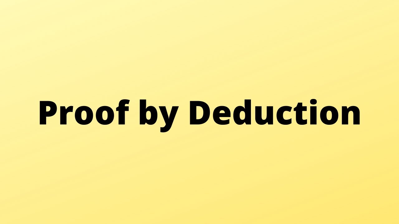 Edexcel A Level Mathematics Proof Guide Part I - Proof by Deduction ...