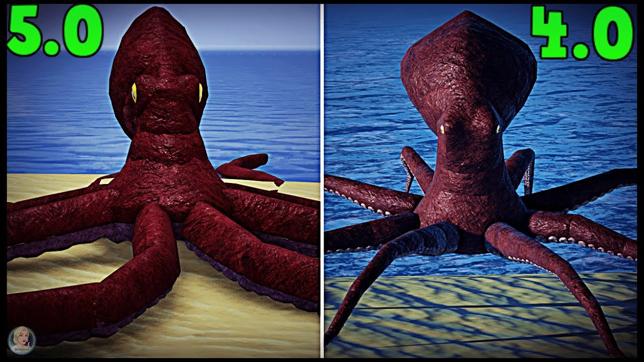 Kaiju Arisen 4.0 vs 5.0 Giant Octopus Comparison - YouTube