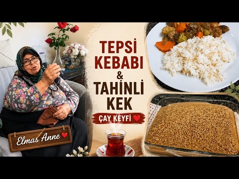 Bir Ev Hanımının Günlüğü | Temizlikten Akşam Yemeğine | Tepsi Kebabı ve Tahin Soslu Kek☕🍰