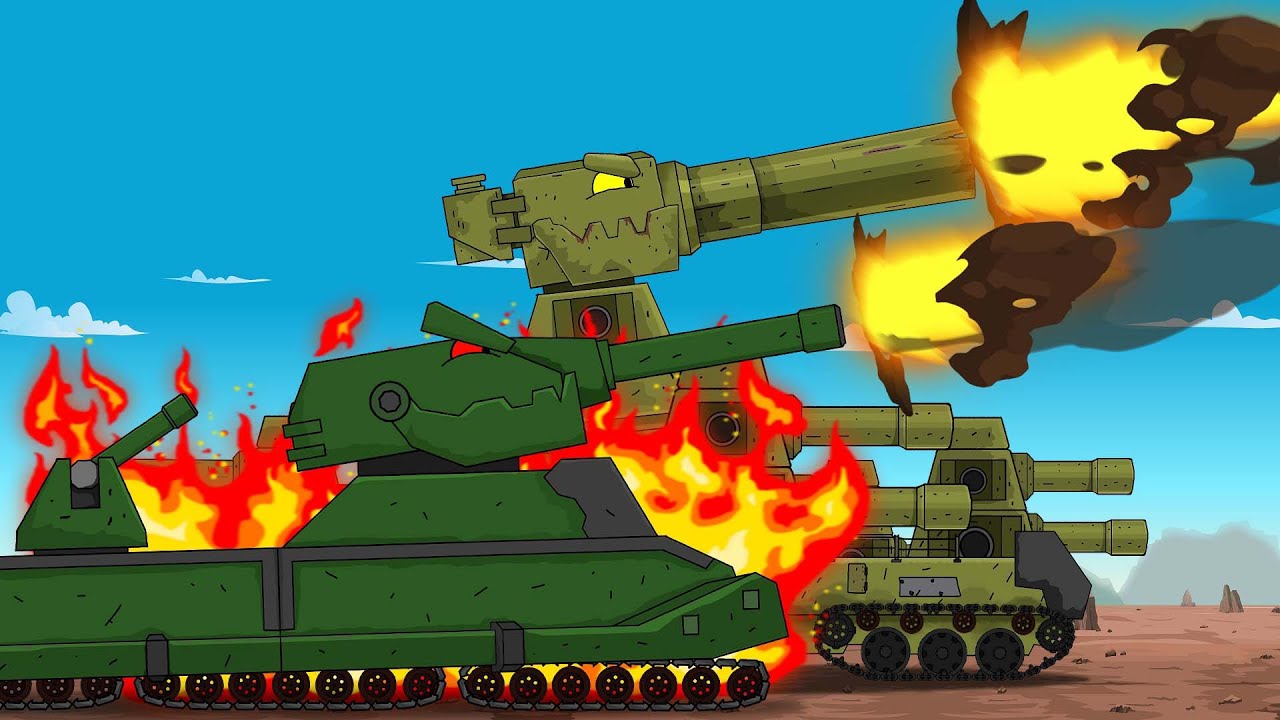 RATTE vs KV 44 | Cartoon about tank | Fire tank - YouTube