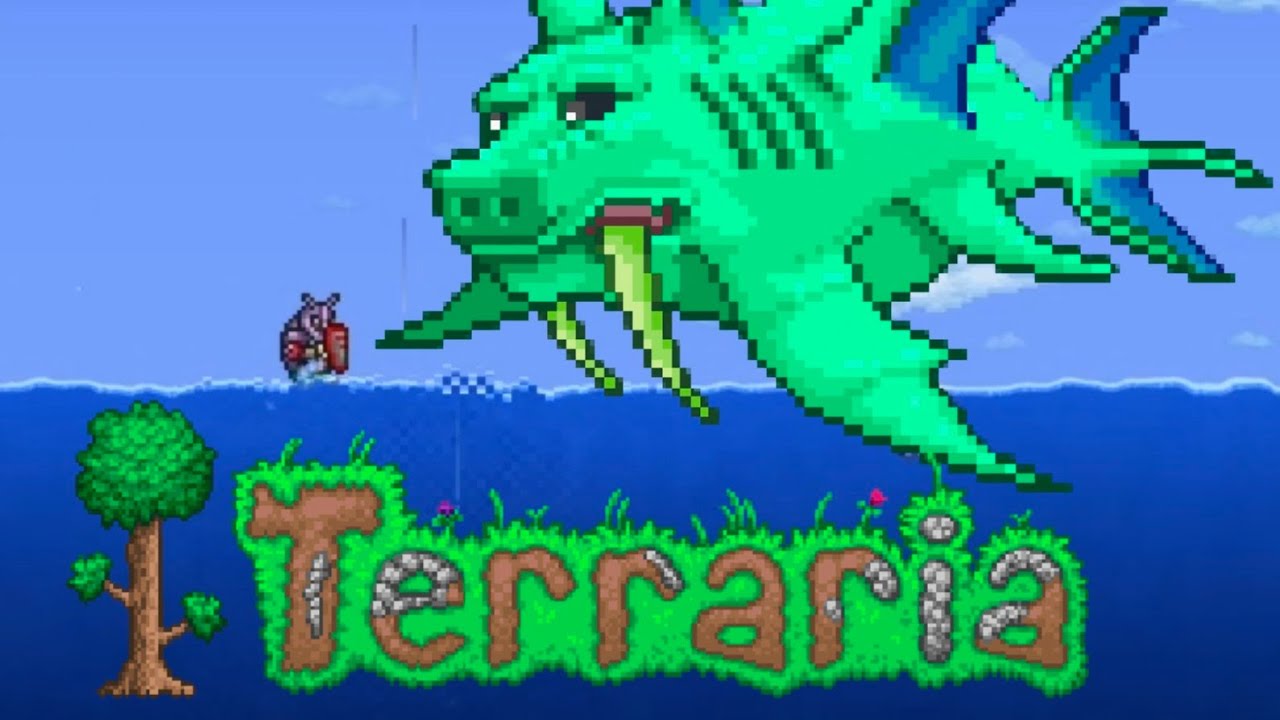 Terraria: Xbox Dudes vs Duke Fishron Part 2! - YouTube
