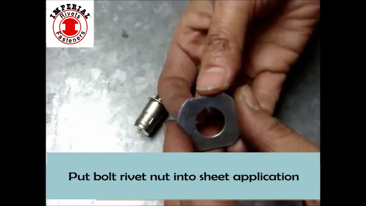 bolt rivet nut installation by TS600 air riveting nut tool - Imperial ...