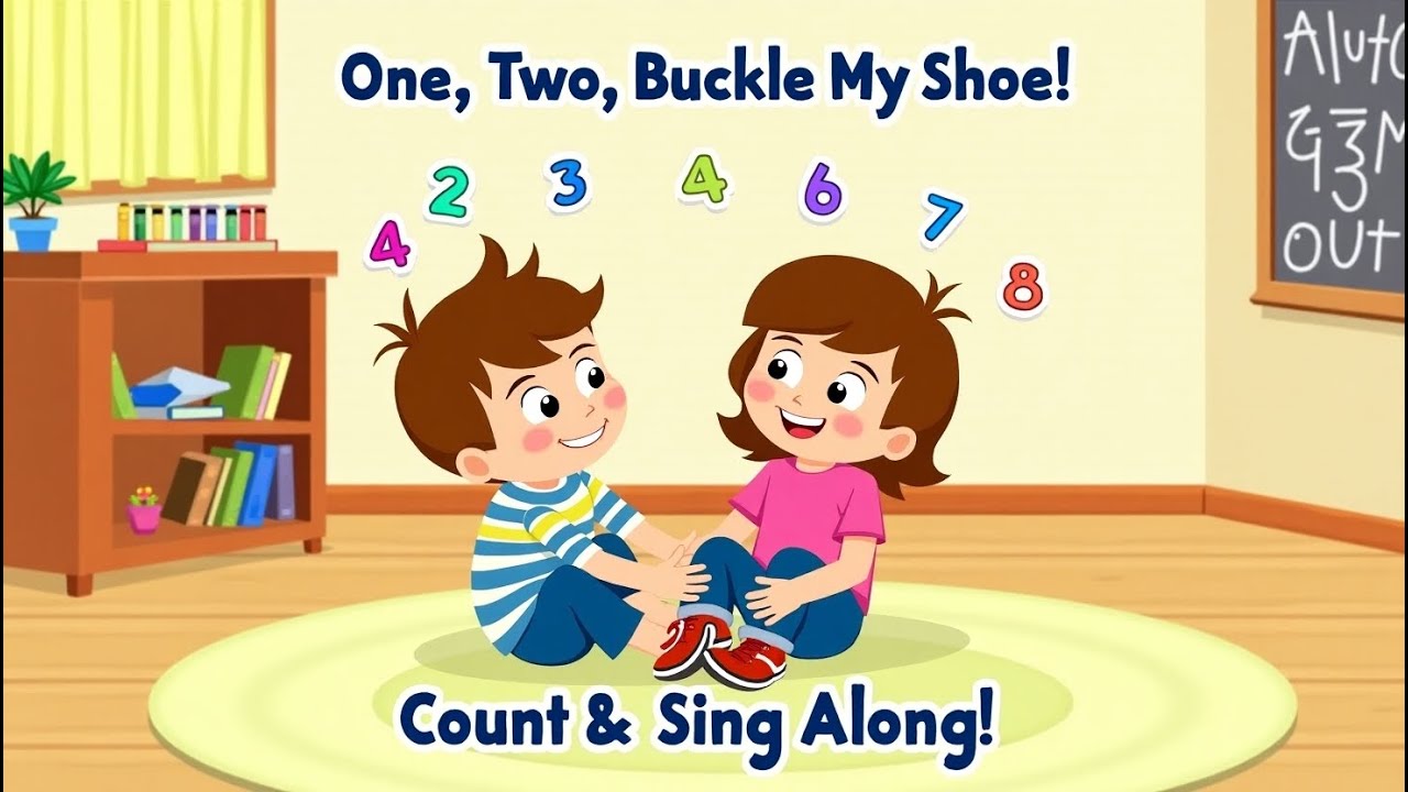 One Two Buckle My Shoe R1E0204 | Classic Nursery Rhyme for Kids | Jumpy ...
