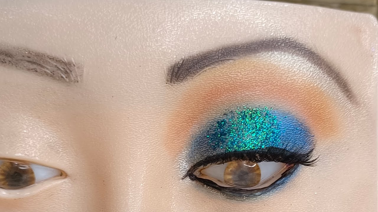 Basic Glitter eye makeup tutorial | glitter glam eye makeup look | eye ...