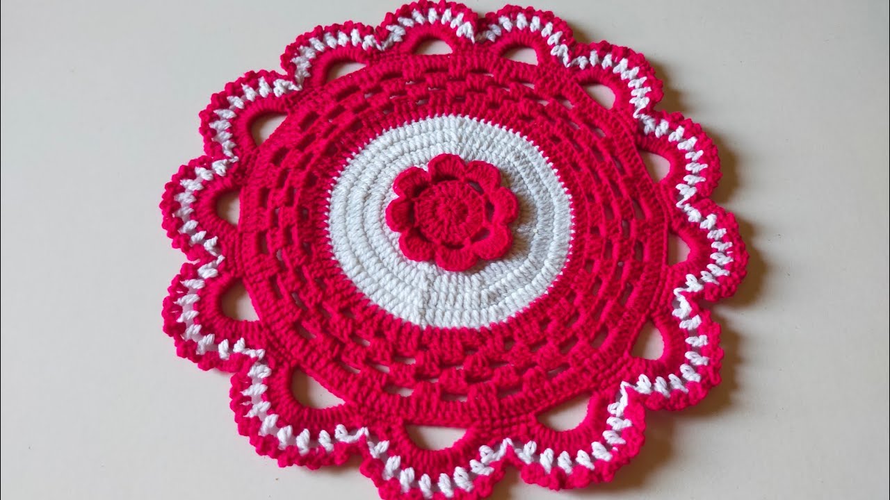 crochet thalposh, doily, rumal , table mat, sousplat placemats ...