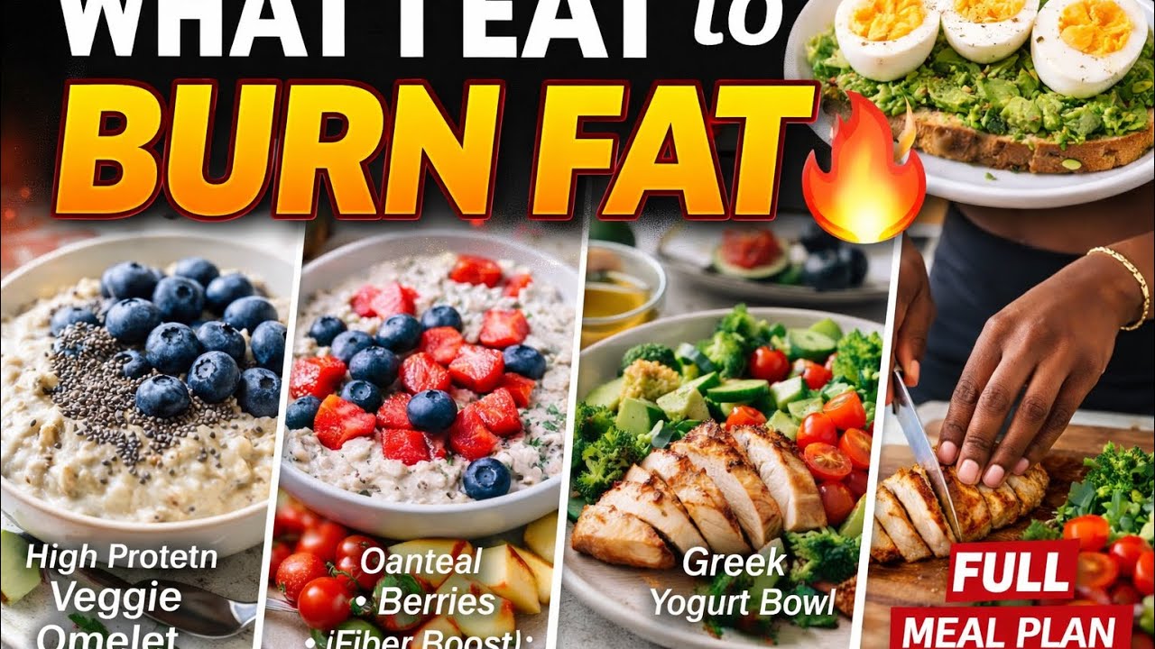 What I Eat in a Day to Burn Fat | Full Meal Plan for Weight Loss - YouTube