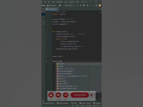 🔥Python Turtle Fun #3 | Create Stunning Red and Yellow Star Design! 🐍🐢🔥 ...