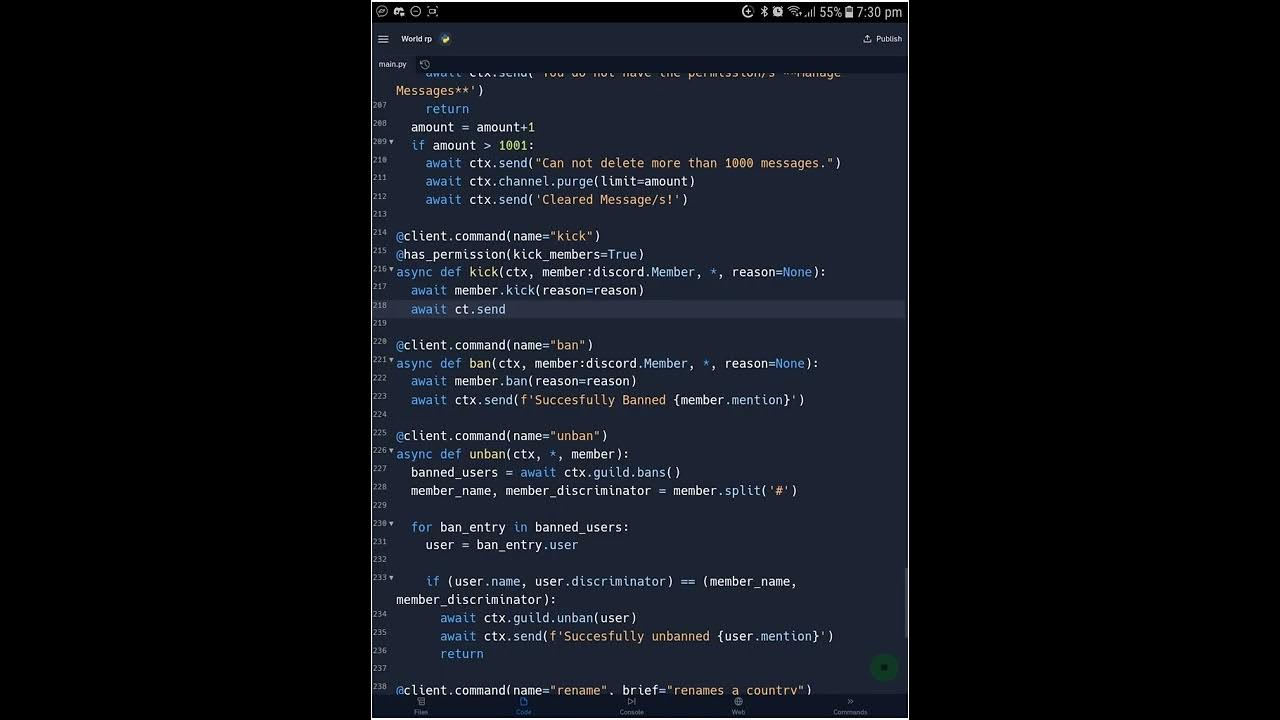 How To Make A Kick Command Discord Py Pycord Youtube