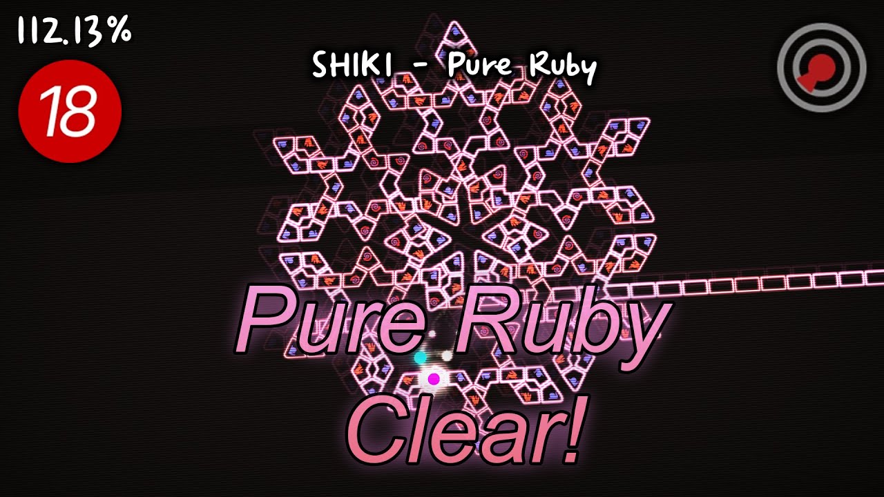 ADOFAI | SHIKI - Pure Ruby | Map By Pinball | Strict Clear! - YouTube
