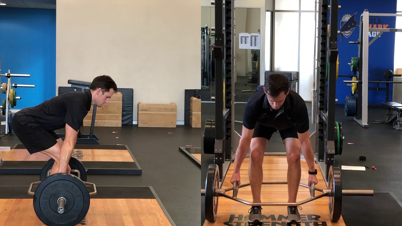 Trap bar dead lift - YouTube