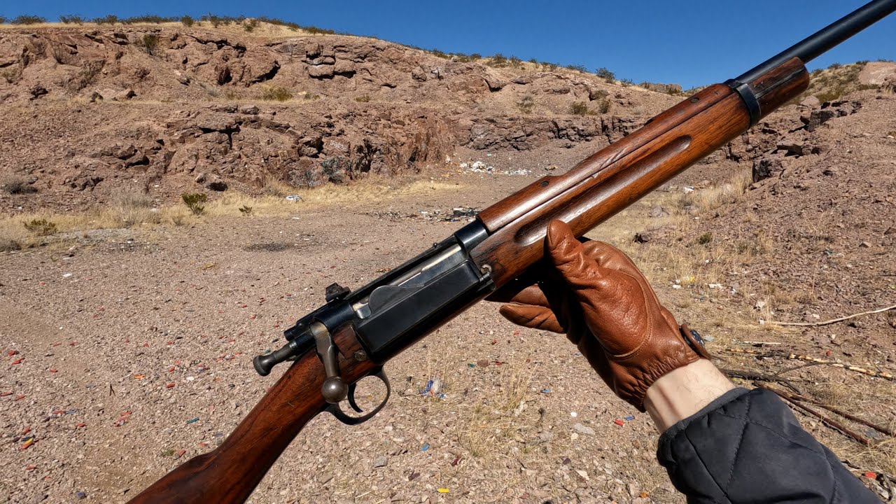 120 year old Krag carbine, chambered in 30-40 krag - YouTube
