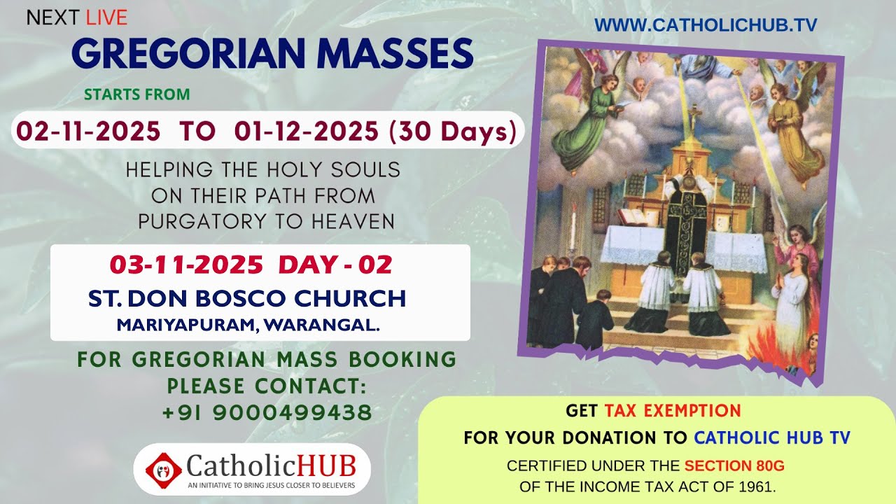 GREGORIAN MASS | ENGLISH | DAY-02 | REV.FR.Y.INNAREDDY | ST.DON BOSCO ...