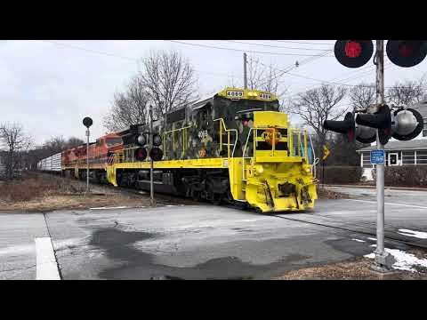 NECR 611 with special painted locomotive - YouTube