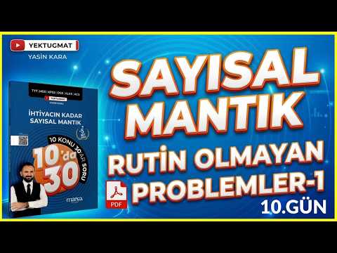 SAYISAL MANTIK RUTİN OLMAYAN KARMA SORU TİPLERİ-1 PDF  10.GÜN KPSS DGS ALES AGS #sayısalmantık