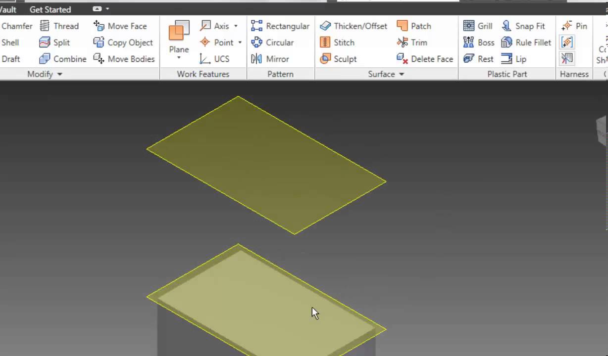 Tutorial Workplane pada Inventor - YouTube