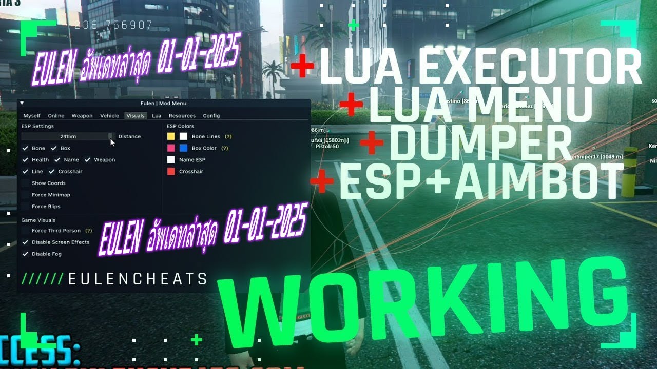 โปร FiveM Hack GTA V | 🔥สอนรันโปร Eulen | 01-01-2025 - YouTube