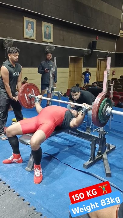 Uttarakhand State 150 KG Heavy BenchPress🏋️‍♂️ Weight 83kg #shorts #powerlifting #bodybuilding # ...