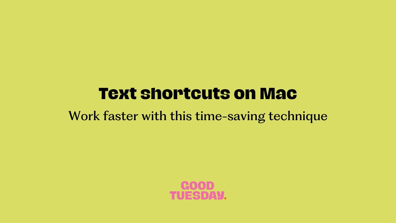 Tutorial - Set Up Text Shortcuts For Mac - YouTube