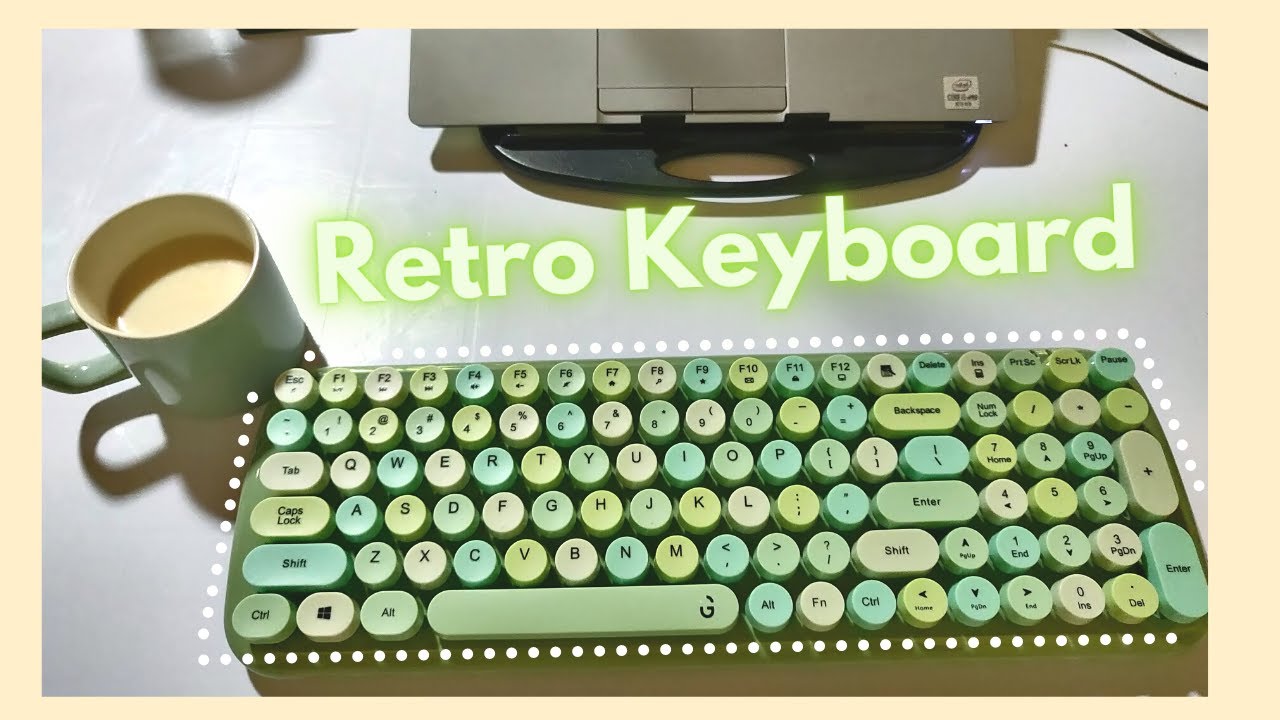 Unboxing the cute Retro Keyboard and mouse set | Typing ASMR | iGear ...