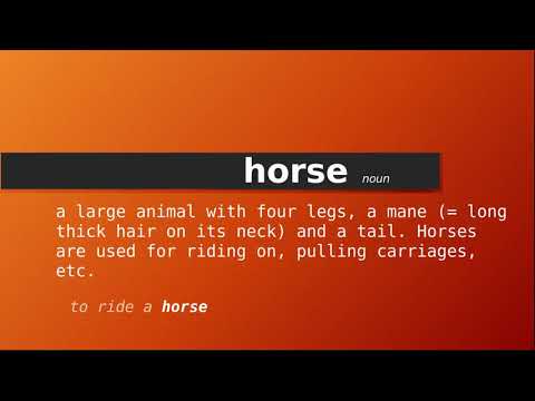 horse , Meaning of horse , Definition of horse , Pronunciation of horse ...
