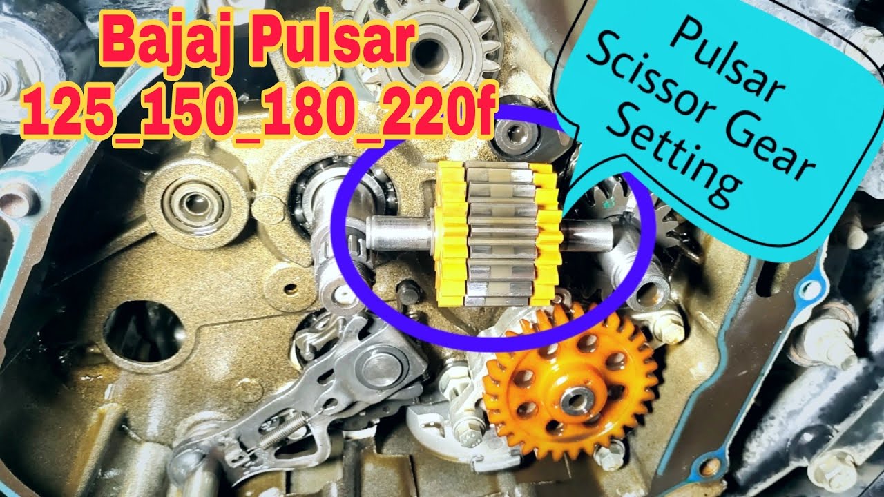 Pulsar scissor gear timing setting पल्सर बाइक सीजर गियर टाइमिंग सेटिंग ...