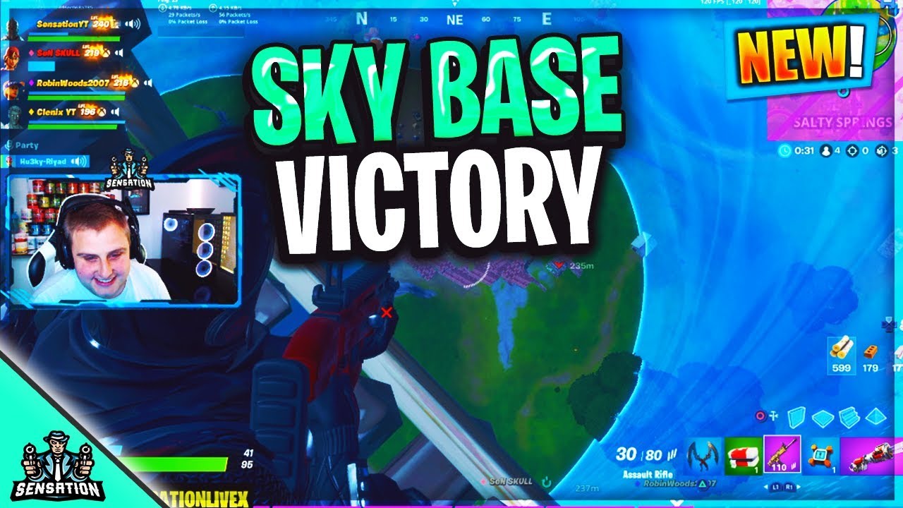Sky Base Victory Royale In Fortnite - YouTube