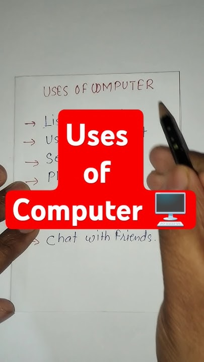 Basic Uses of Computer | Seven uses of computer | five uses of computer #computereducation # ...