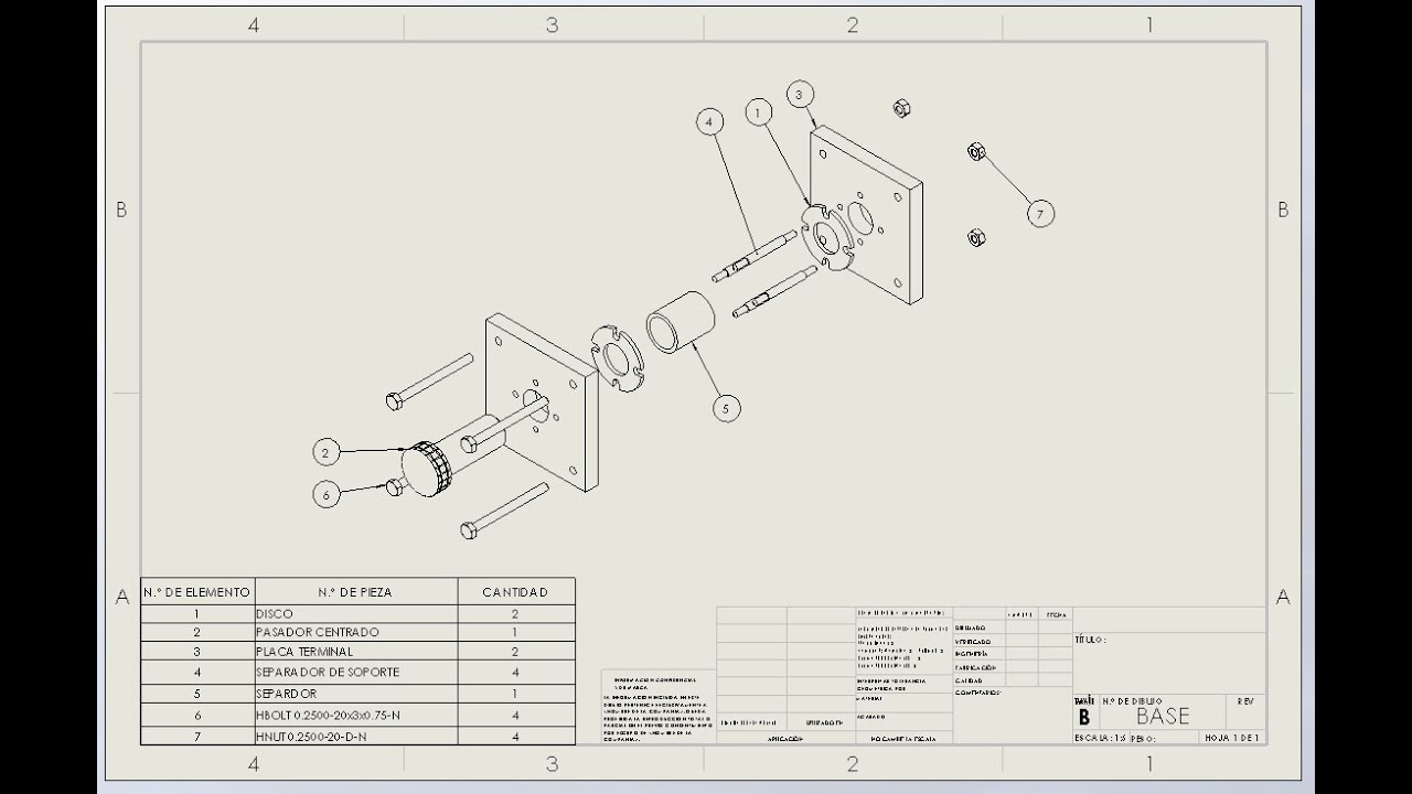 PIEZAS ENSAMBLE PLANO en SOLIDWORKS 2019 - YouTube