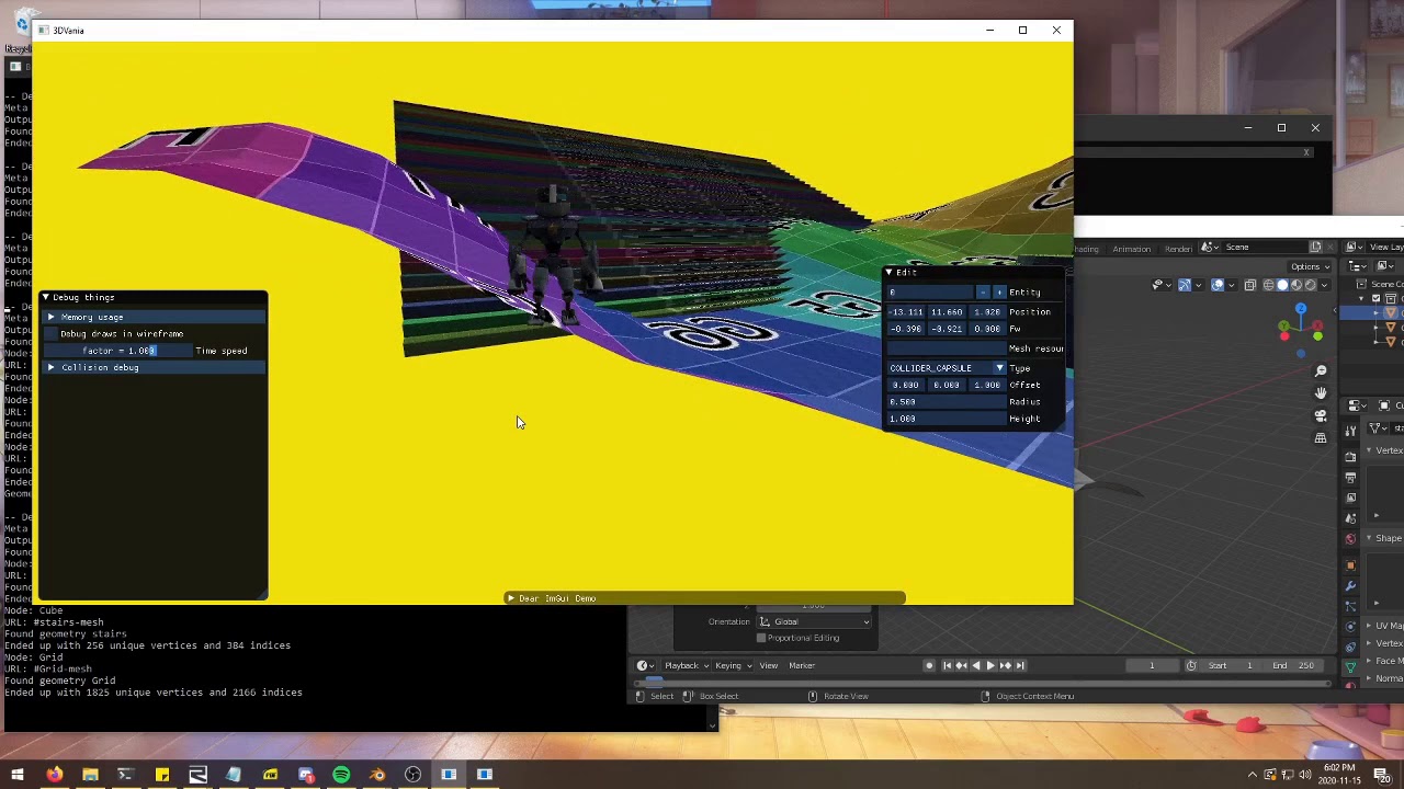 3d game progress report 2020-11-15 - YouTube