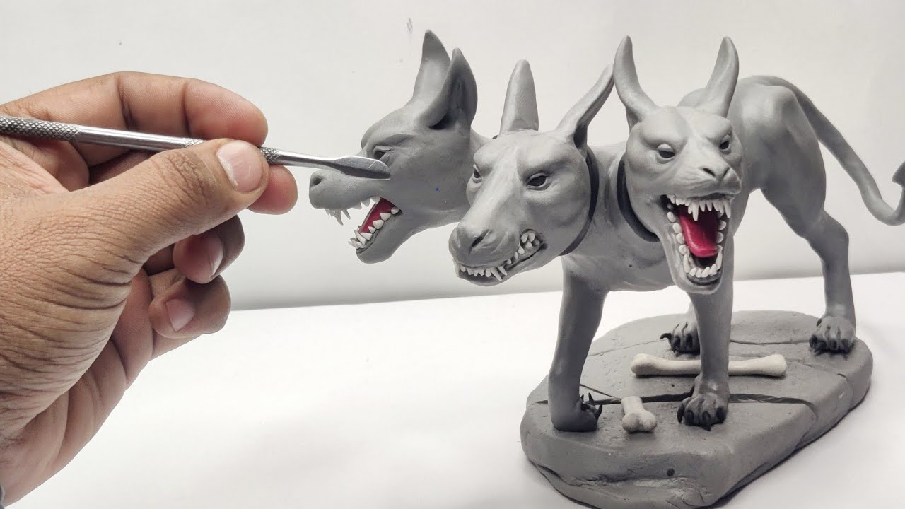 Sculpting Devil Dog with polymer Clay 👿 - YouTube