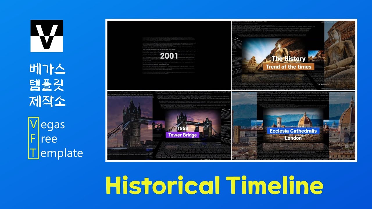[Vegas Pro Free Template] Historical Timeline - YouTube